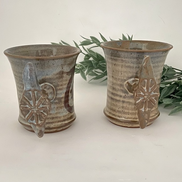 Artisan | Dining | Vintage Stupple Pottery Mugs Artist Signed Glazed ...